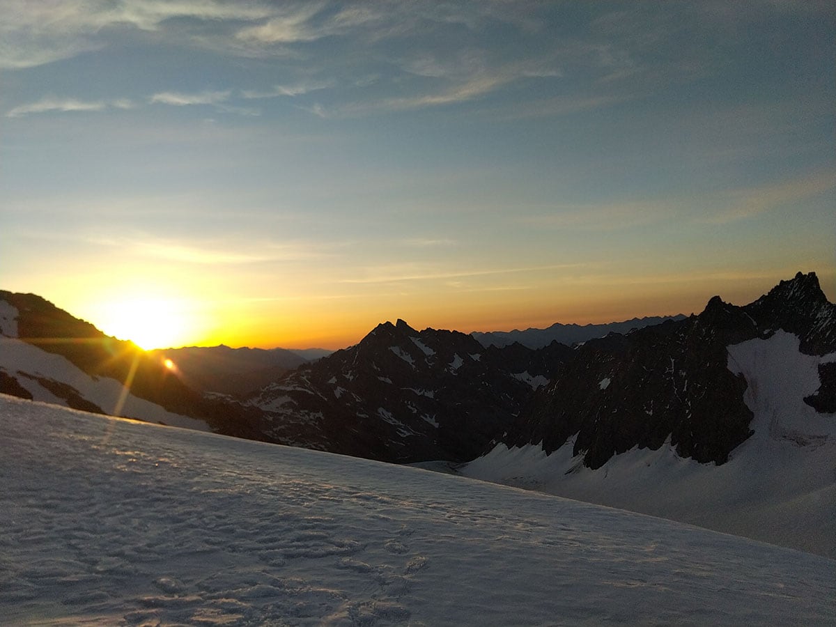 Alpinisme et parapente, Roche Faurio et Pic du Glacier d’Arsine (Ecrins)