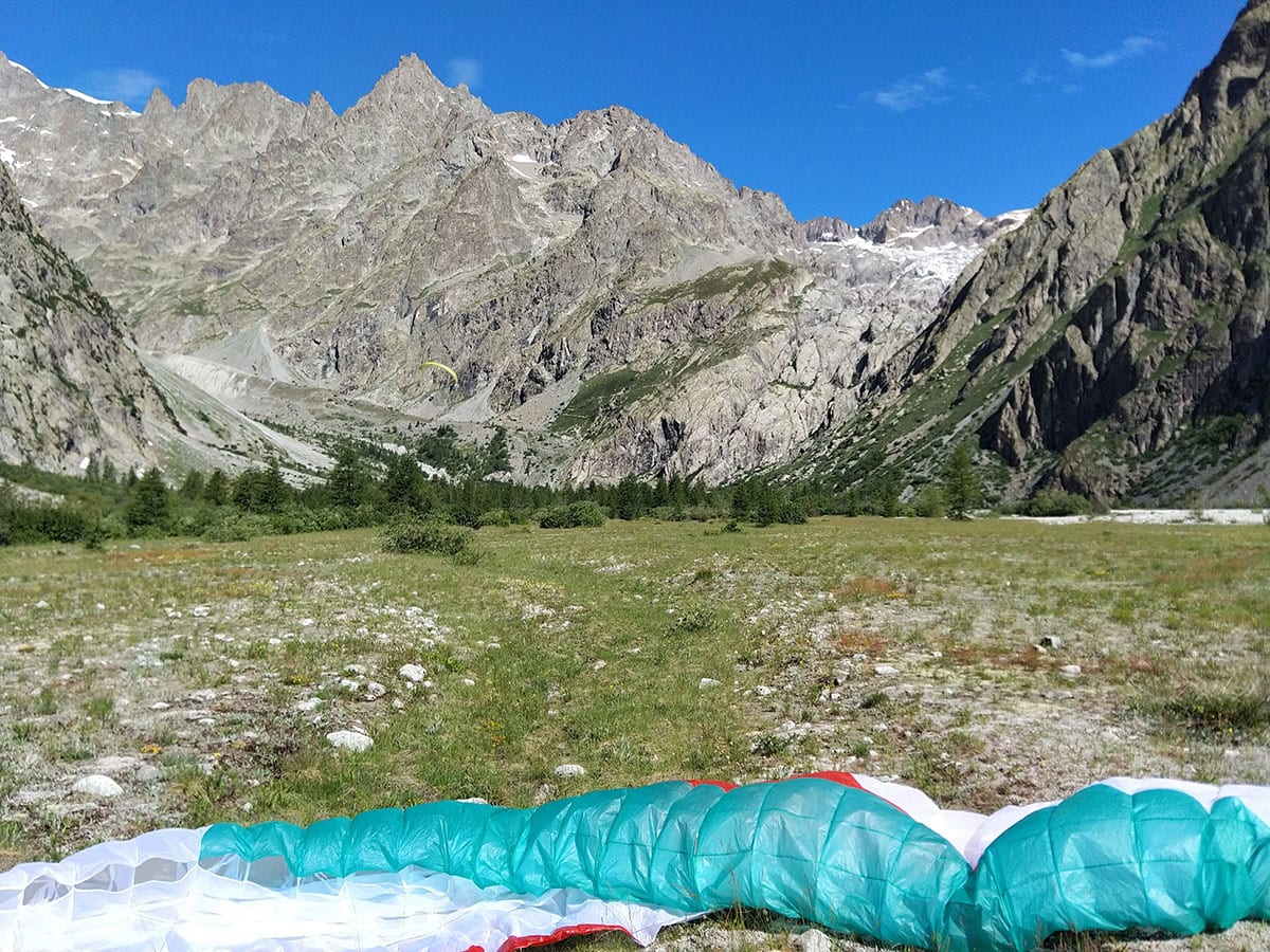 Alpinisme et parapente, Roche Faurio et Pic du Glacier d’Arsine (Ecrins)